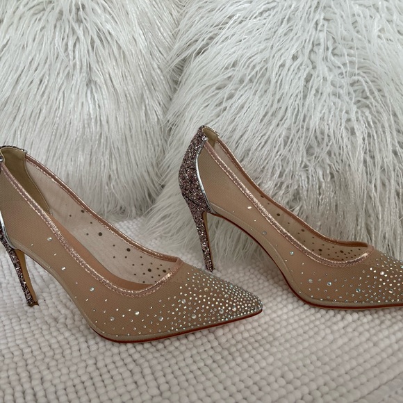 Shoes | New Sparkly Sheer Pumps With Rhinestones | Poshmark